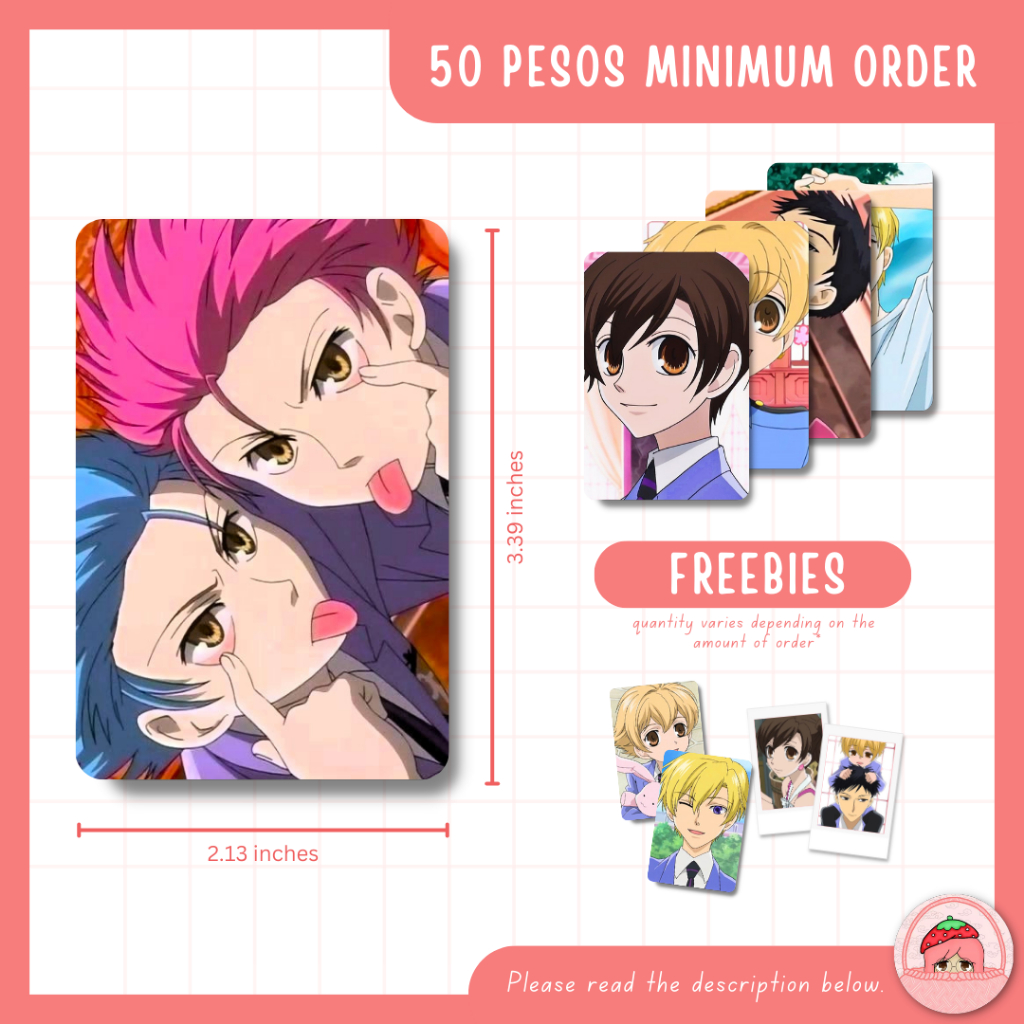 [5 PCS SET] OURAN HIGH SCHOOL HOST CLUB OHSHC ANIME PC PHOTOCARD ...