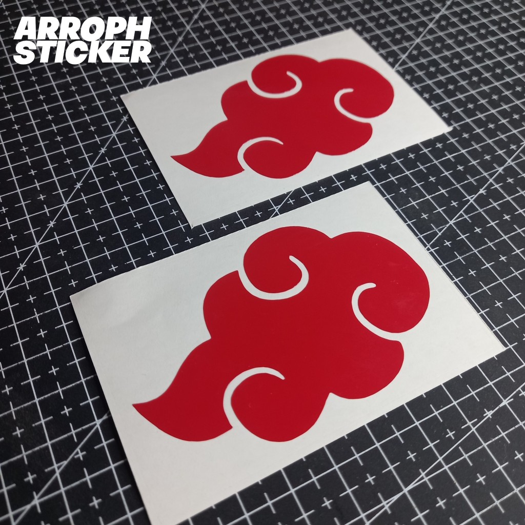 Naruto AKATSUKI Cloud Symbol - Vinyl Decal Cutout Sticker - Waterproof ...