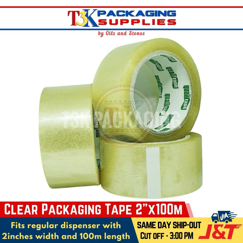 2in x 100m Clear Packaging Tape | Shopee Philippines