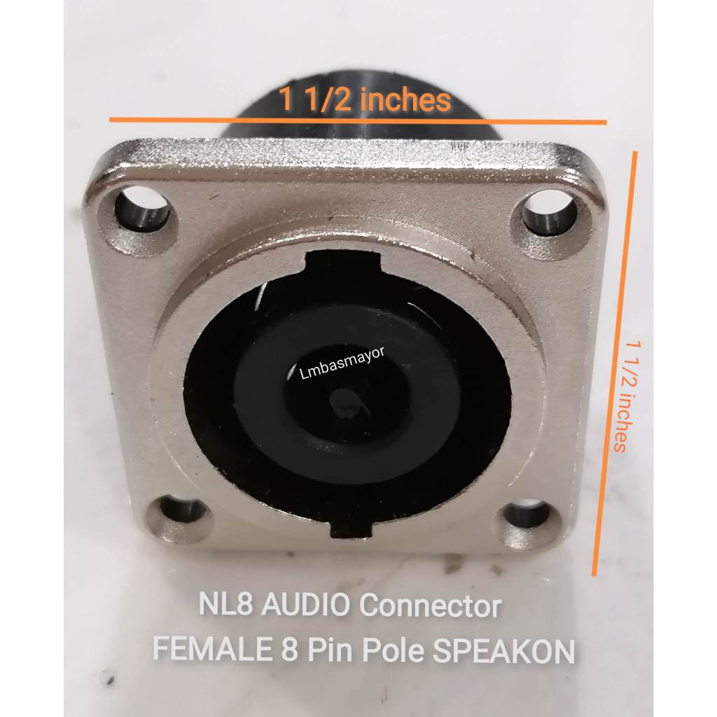 C-23 NL8 AUDIO Connector FEMALE 8 pin pole SPEAKON (1 pc ) | Shopee ...