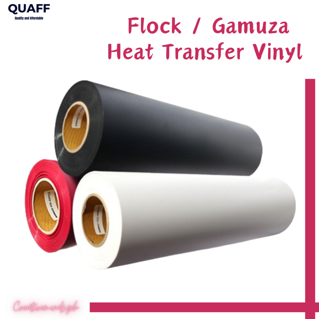 QUAFF CDF Flock Gamuza Heat Transfer Vinyl (1 Meter X 20 Inches ...