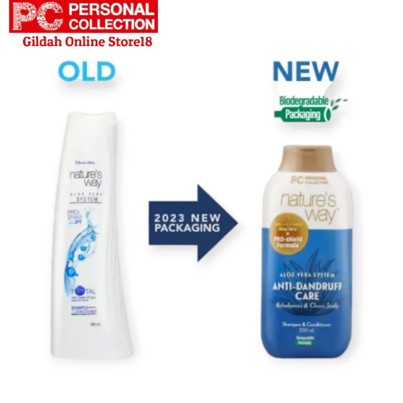 PC NATURE' WAY ALOE VERA SYSTEM ANTI-DANDRUFF SHAMPOO & CONDITIONER ...