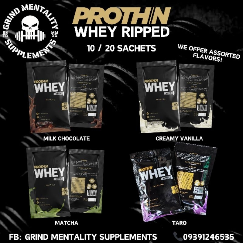PROTHIN WHEY RIPPED 10 / 20 SACHET BUNDLE | Shopee Philippines