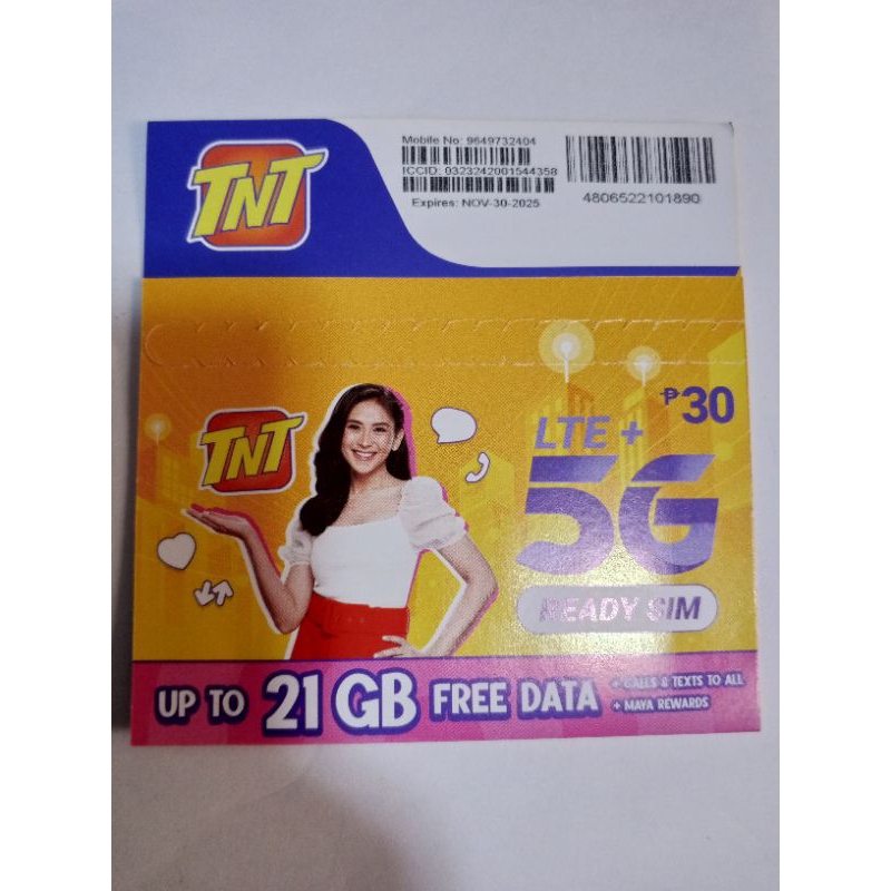 SALE TNT 5G READY UPSIZED W/21GB FREE DATA SIMCARD Brand New | Shopee Philippines