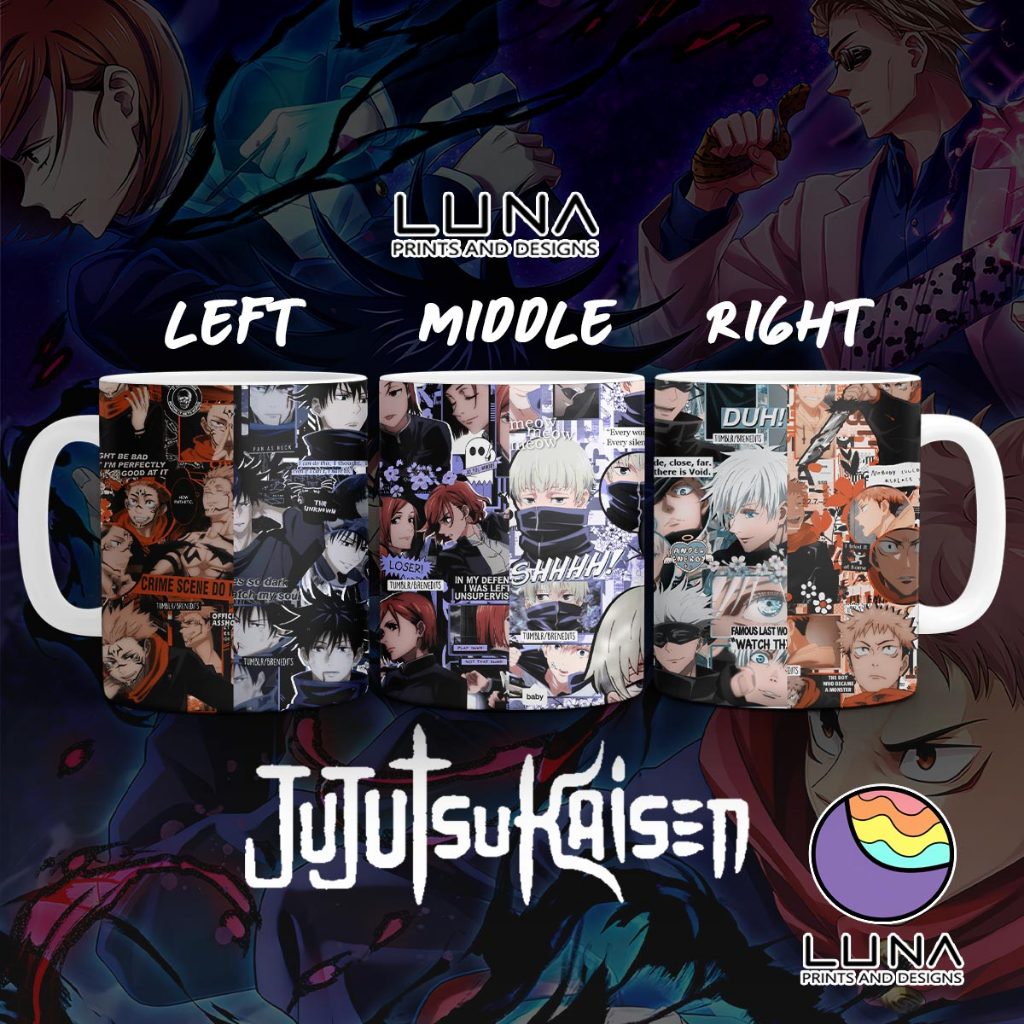 Jujutsu Kaisen Anime Mug (Gojo, Sukuna, Geto, Yuji, Nanami, Megumi ...
