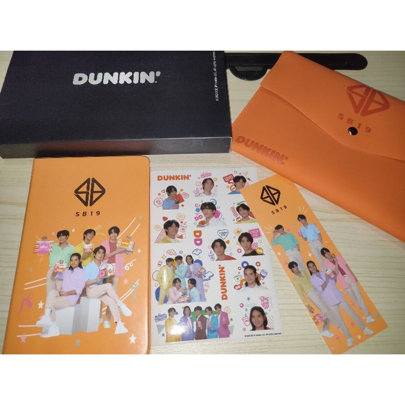 SB19 OFFICIAL MERCH DUNKIN' NOTEBOOK SET AND STANDEE | Shopee Philippines