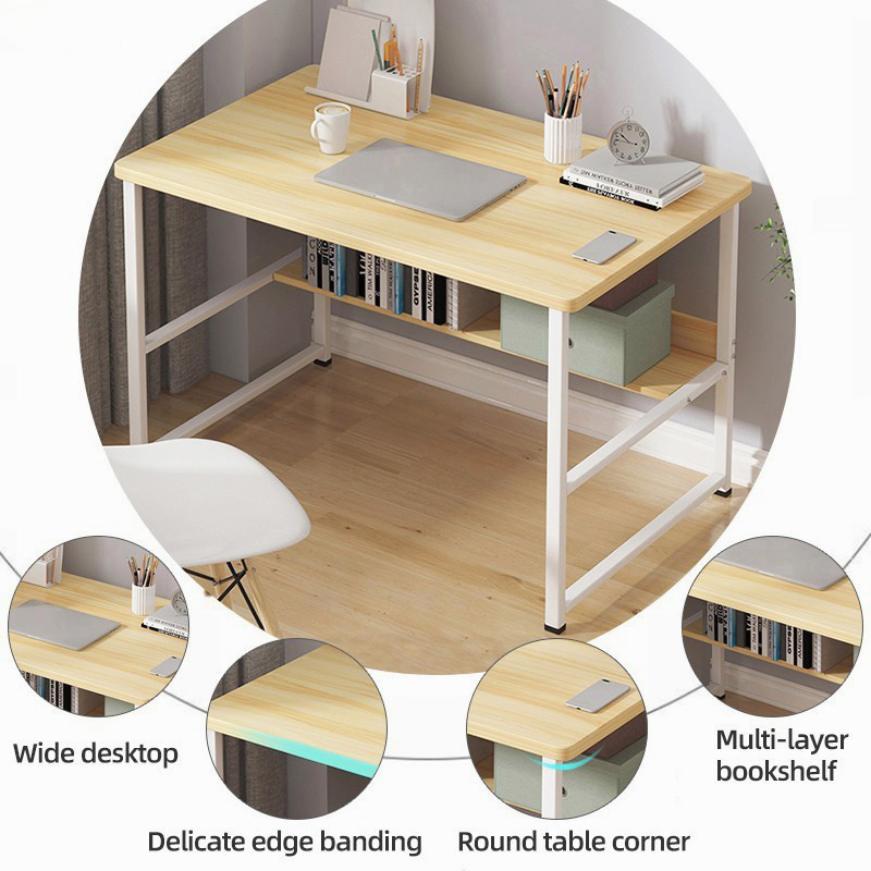 120CM Study table Computer Table modern Student writing Double Layer ...