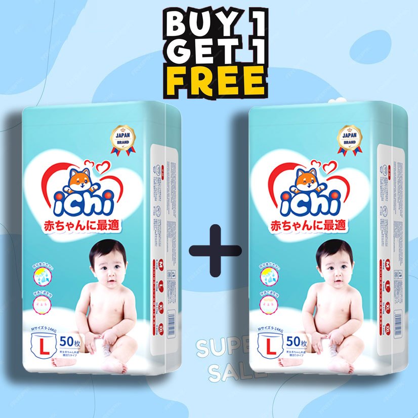Ichi Baby Diaper Pants Buy1 Take1 Tape/Pull-up Bundle Pack Large Size S M XL XXL XXXL | Shopee ...