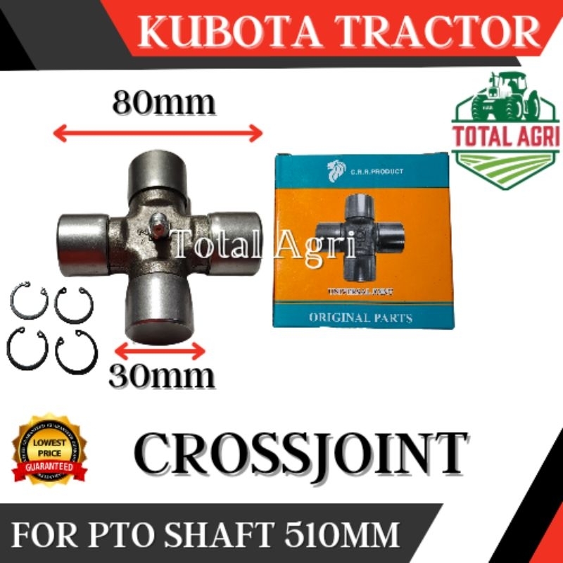 Cross Joint Spider Axle 30mmx80mm CRR Brand Part #:6-21-101-02 for PTO ...