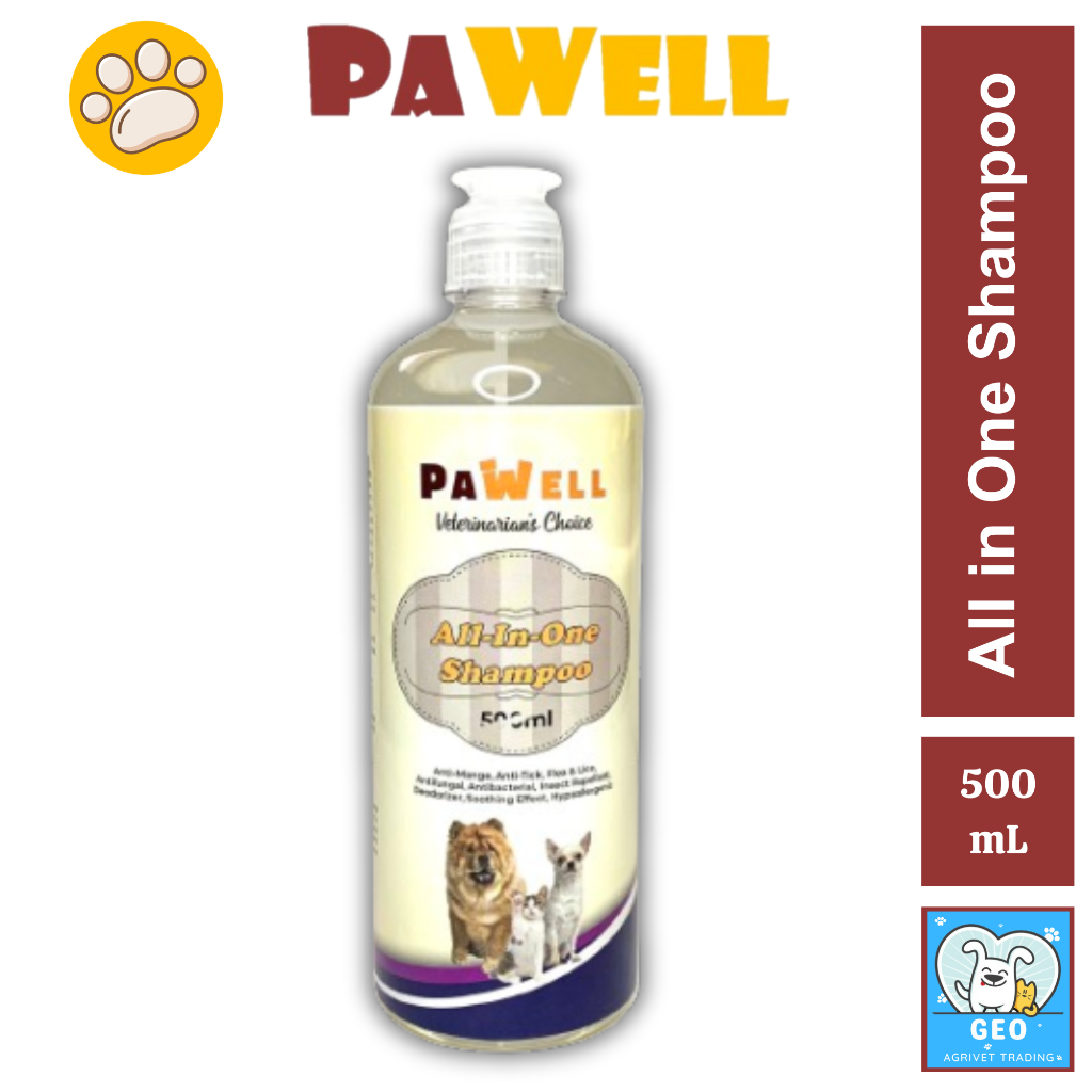 [GEO AGRIVET] 1pc PAWELL All in One Shampoo Anti Tick, Flea and Lice ...