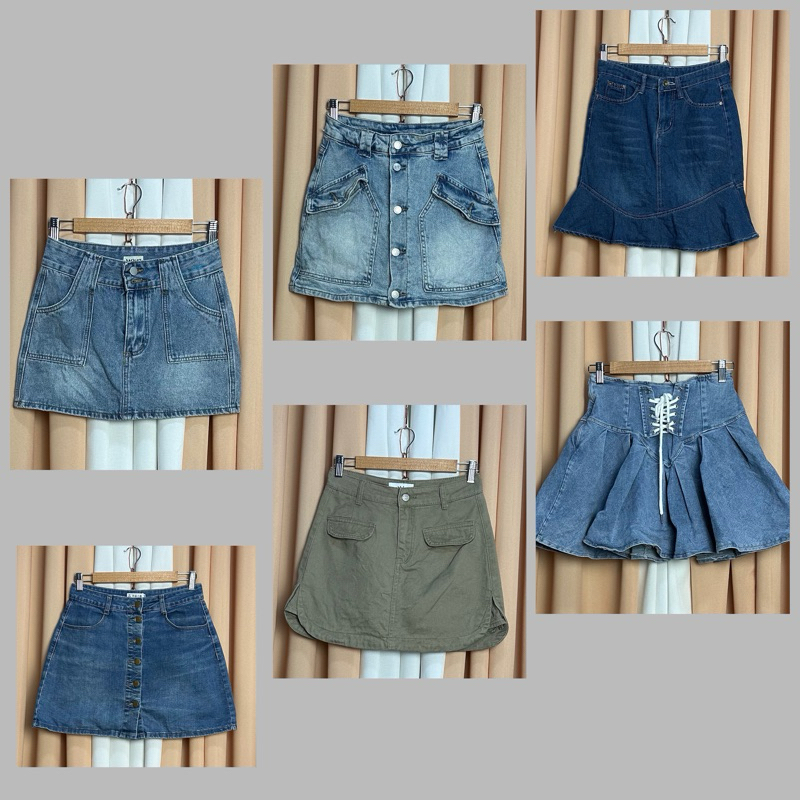 Denim Skirt Collection Mini | Midi | Shopee Philippines
