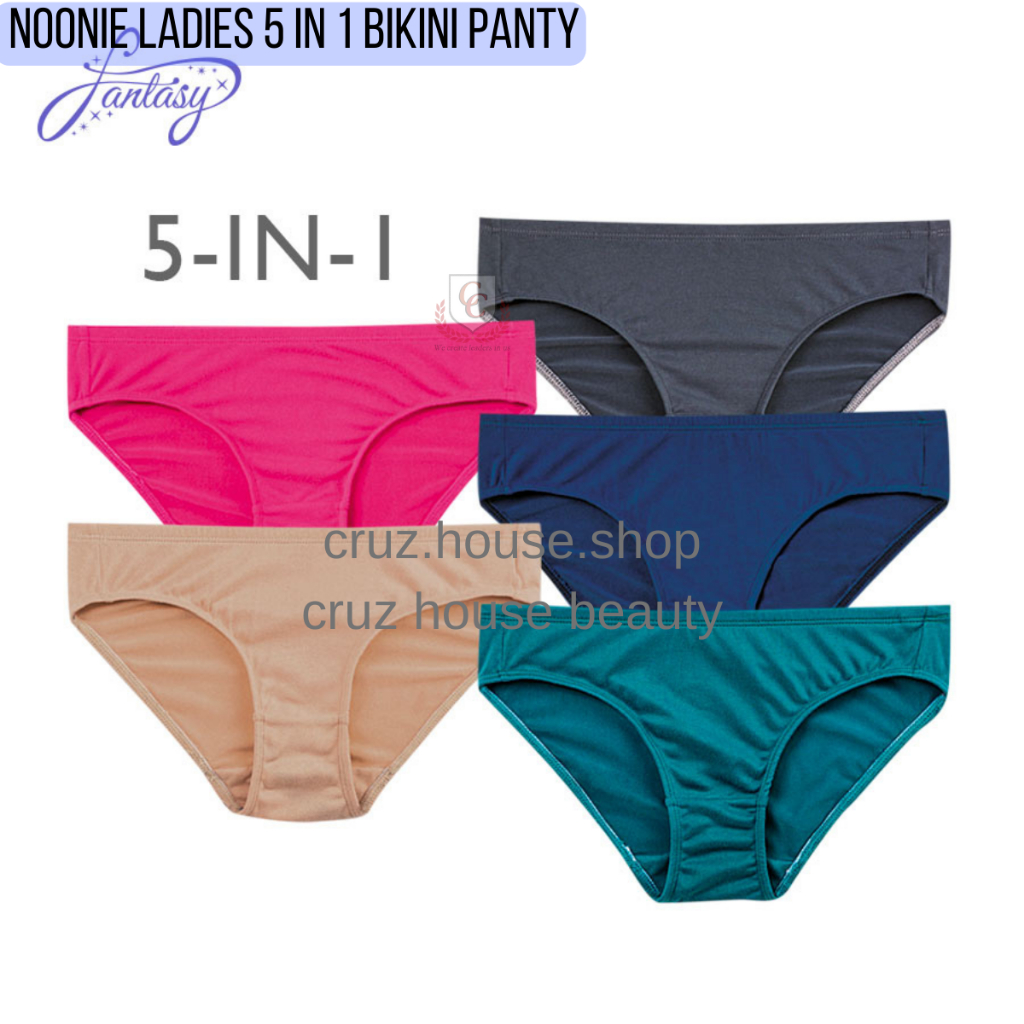 Noonie MSE Ladies 5 in 1 Bikini Panty Pack | Shopee Philippines