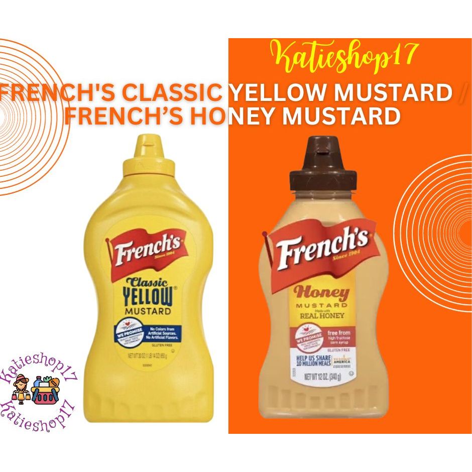 French's Classic Yellow Mustard 850g / French’s Honey Mustard 340g ...