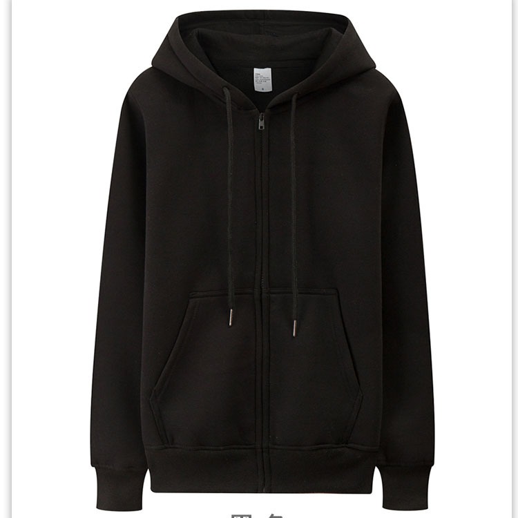 Unisex Hooded Jacket cotton Plain Jacket with Zipper 15 color | Shopee ...