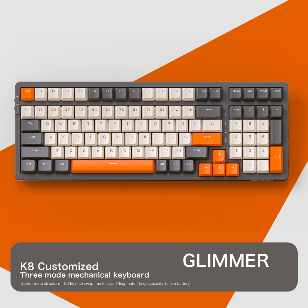 CPSTECH Shimmer Mechanical Keyboard 100% 98 Keys 100 Type-C Wired ...