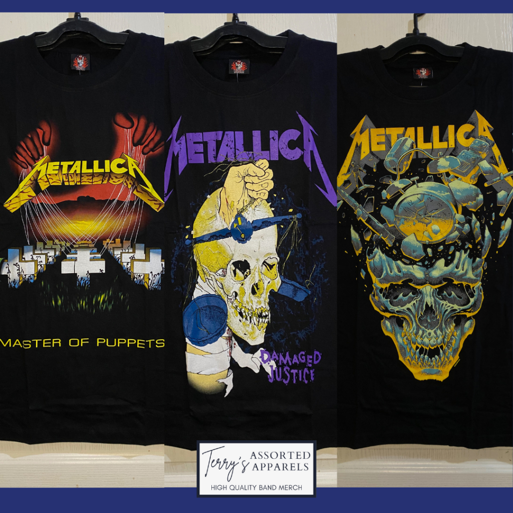 METALLICA ROCK YEAH BAND SHIRTS ASSORTED DESIGNS PART 4 | Shopee ...