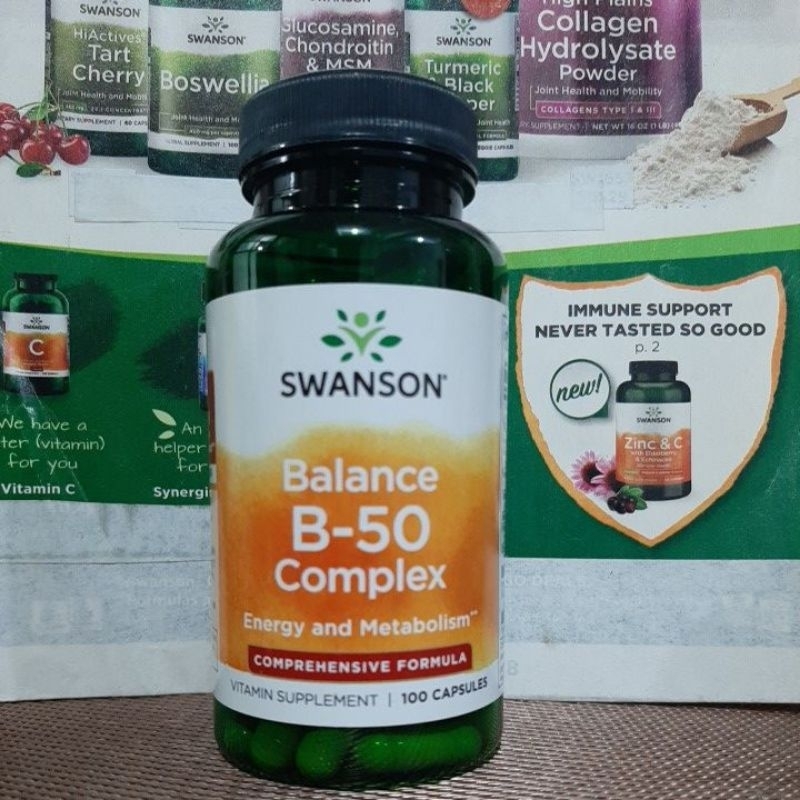 Balance B-50 Complex Vitamin B-50 100 capsules Swanson | Shopee Philippines