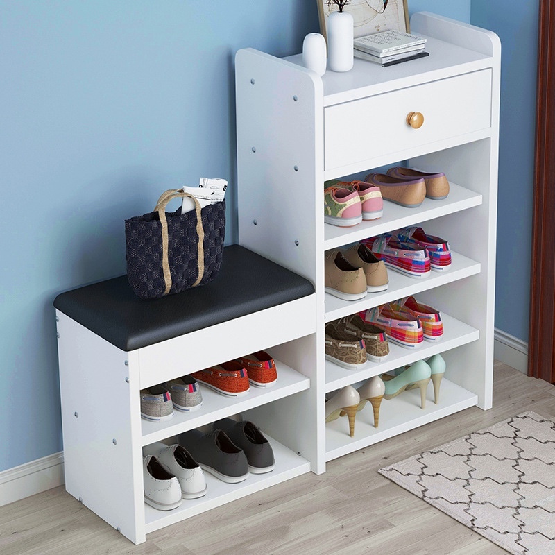 Household Modern Shoe Cabinet Entryway Space Saving Storage Bench Shoe ...