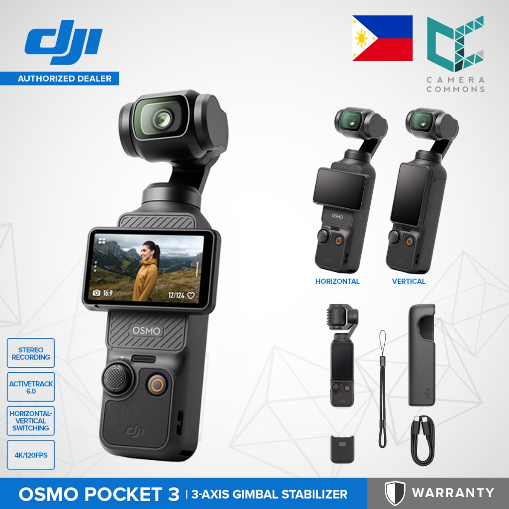 DJI Osmo Pocket 3 3-Axis Gimbal Stabilizer Standard and Combo Creator 4K 120fps 2" Rotatable ...