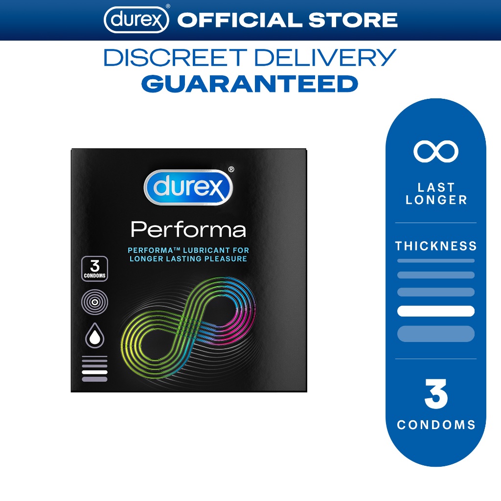 Durex Performa Extended Pleasure Lubricated Condoms 3s | Shopee Philippines