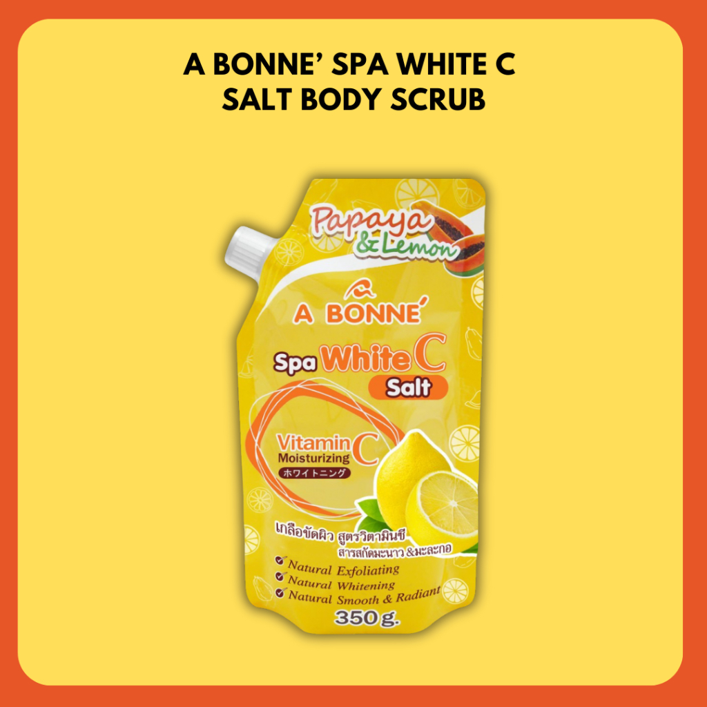 A BONNE SPA WHITE C SALT VITAMIN C MOISTURIZING 350g. FROM THAILAND ...