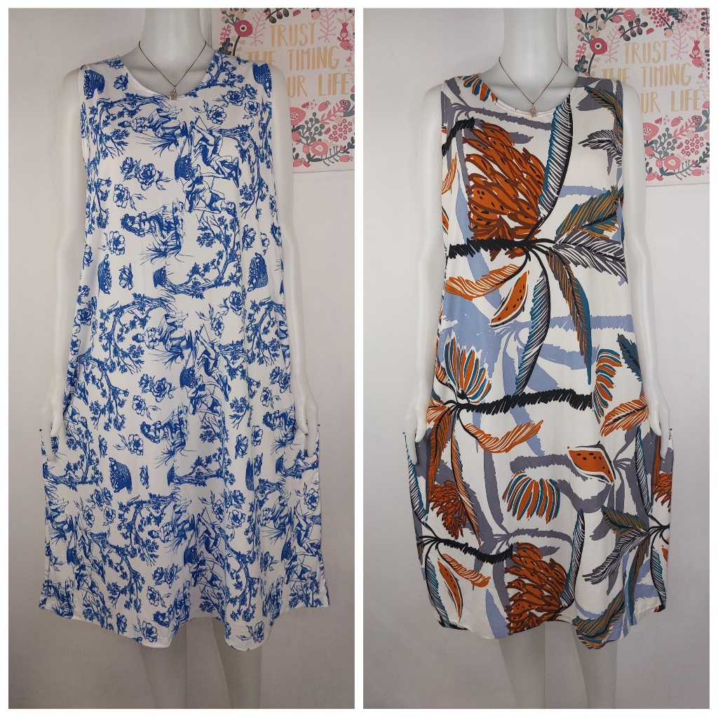 OVERSIZE SLEEVELESS DRESS FOR WOMEN / PAMBAHAY DASTER (SET A) | Shopee ...