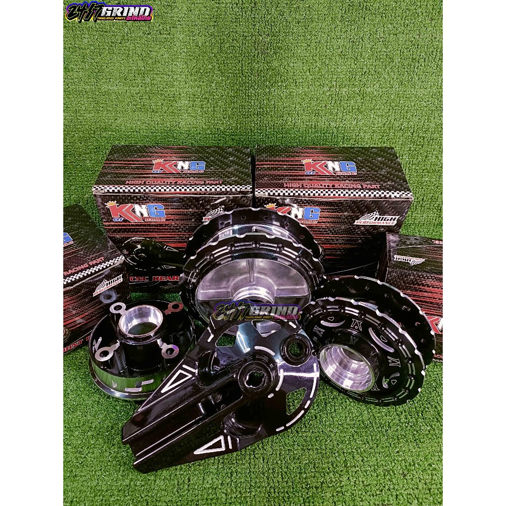 KING OF DRAG LIGHTEN HUB SET GEAR TYPE RAIDER 150 / RS 150 / XRM ...
