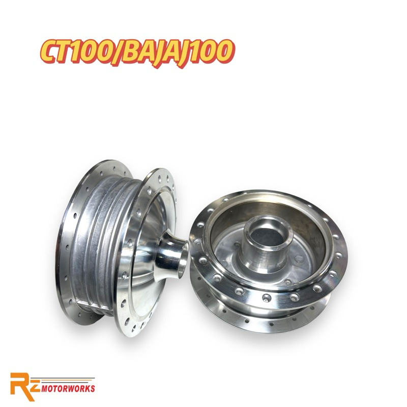 motorcycle hub set bajaj/ct100 silver front and rear 1 pair | Shopee ...