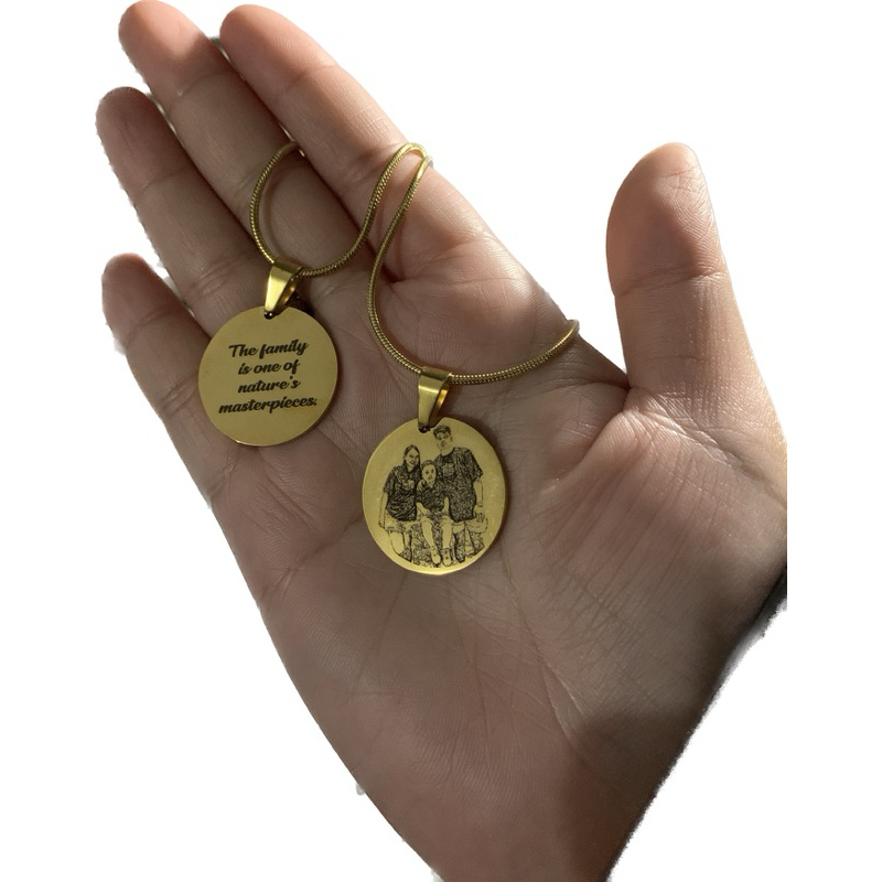 DIY Customized Laser Engraved PISO sized SUS Gold, Silver, Rose Medal w ...