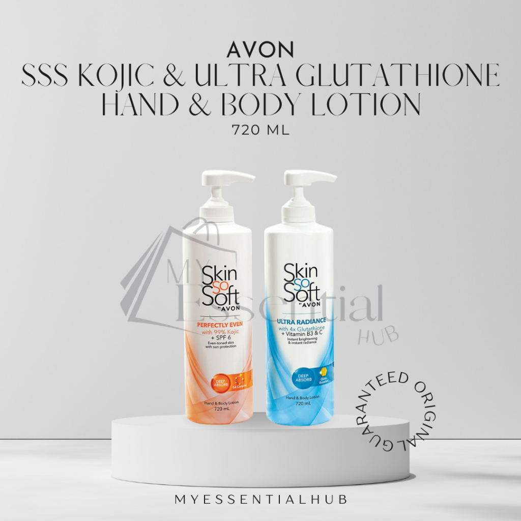 AVON SSS Skin So Soft Ultra Radiance with 4x Glutathione Hand and Body ...