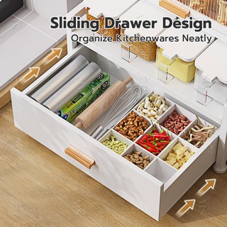 Siv 2/3-Tier Spice Cabinet Rack Kitchen Condiments Seasoning Storage ...