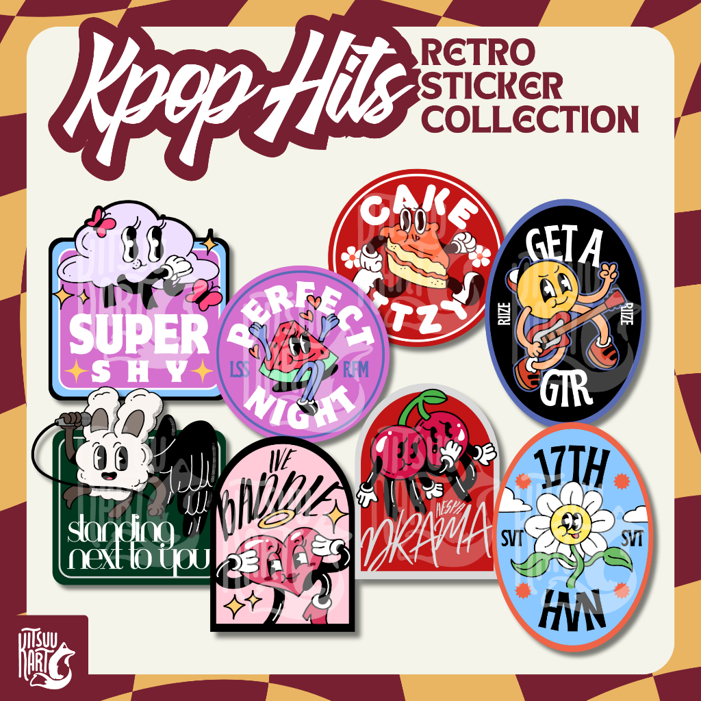 KPop Hits Retro/Vintage Style Stickers | Shopee Philippines