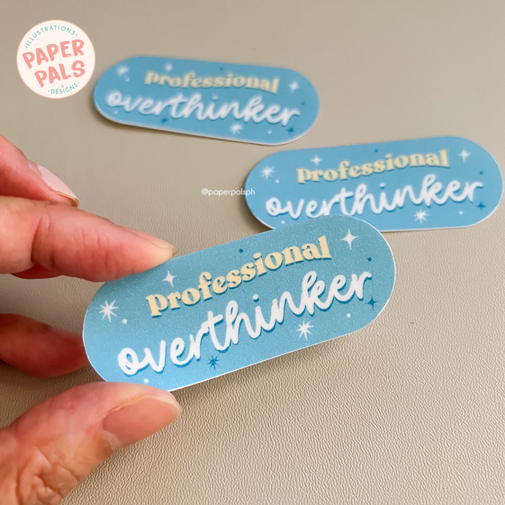 Professional Overthinker, Vinyl Stickers, Waterproof Stickers | Paper ...