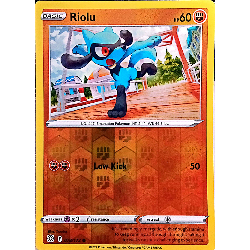 Pokemon TCG Riolu 078/172 Brilliant Stars Common | Shopee Philippines