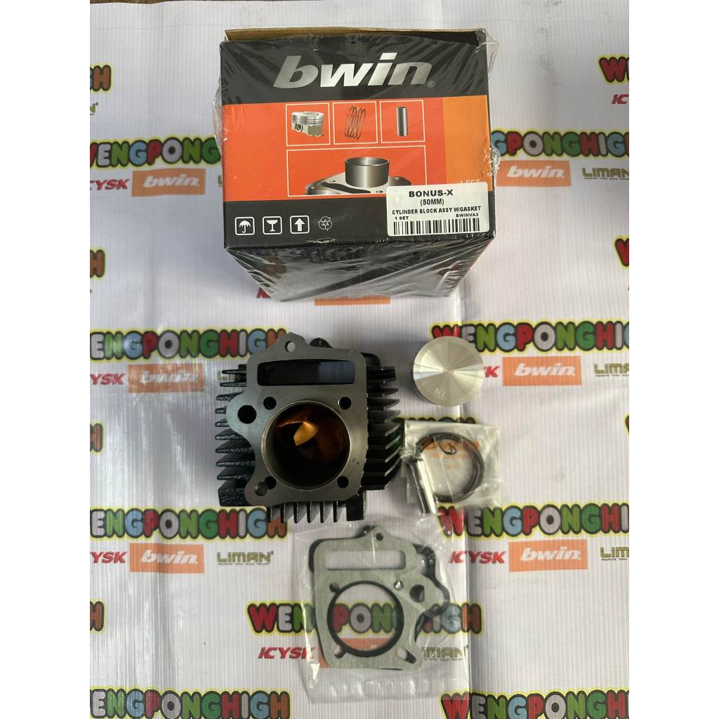 CYLINDER BLOCK SET SYM BONUS X 100 50MM WITH GASKET BWIN BRAND | Shopee ...