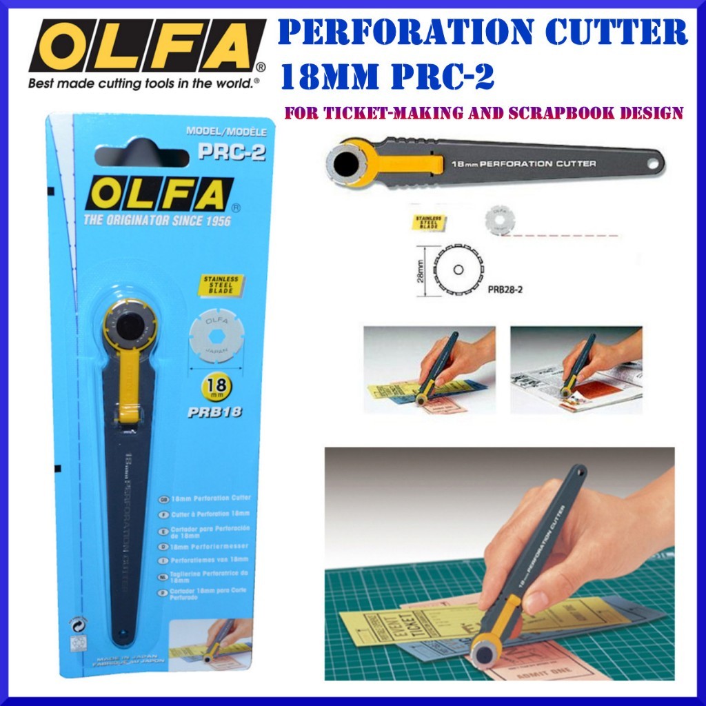 Olfa Perforated Cutter Perforation Ticket Cutter OLFA PRC-2 | Shopee Philippines