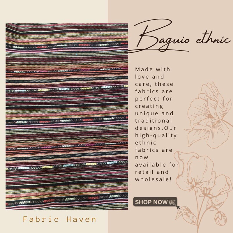 Baguio Ethnic Design Fabric | Shopee Philippines