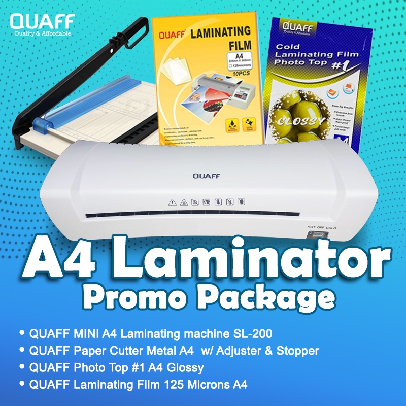 Quaff Sl200 Laminator A4 Hot And Cold Laminating Machine W Paper