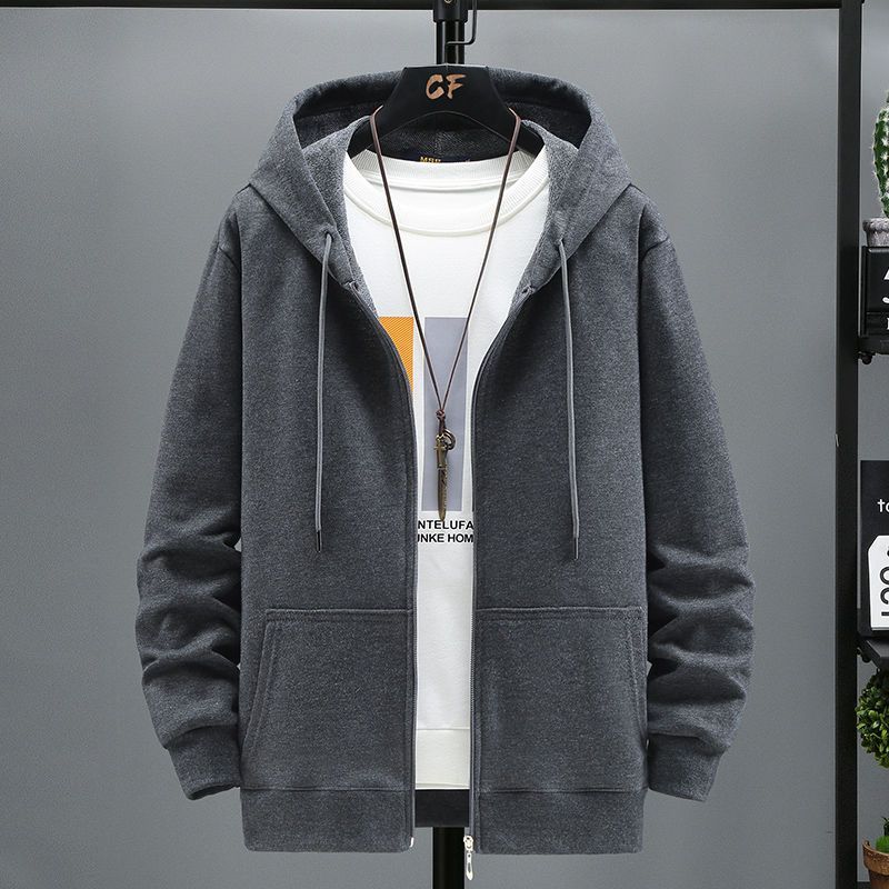 12color Unisex Hooded Jacket cotton Plain Jacket with Zipper | Shopee ...