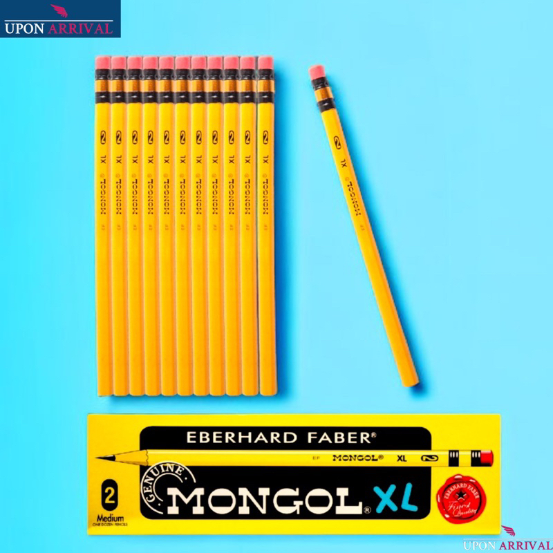 12pcs Original Mongol XL #2 With Eraser Eberhad Faber Mongol Lapis With ...