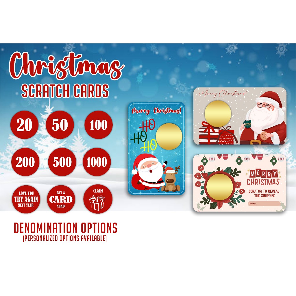 Christmas Scratch Card | 12 pcs | | Shopee Philippines