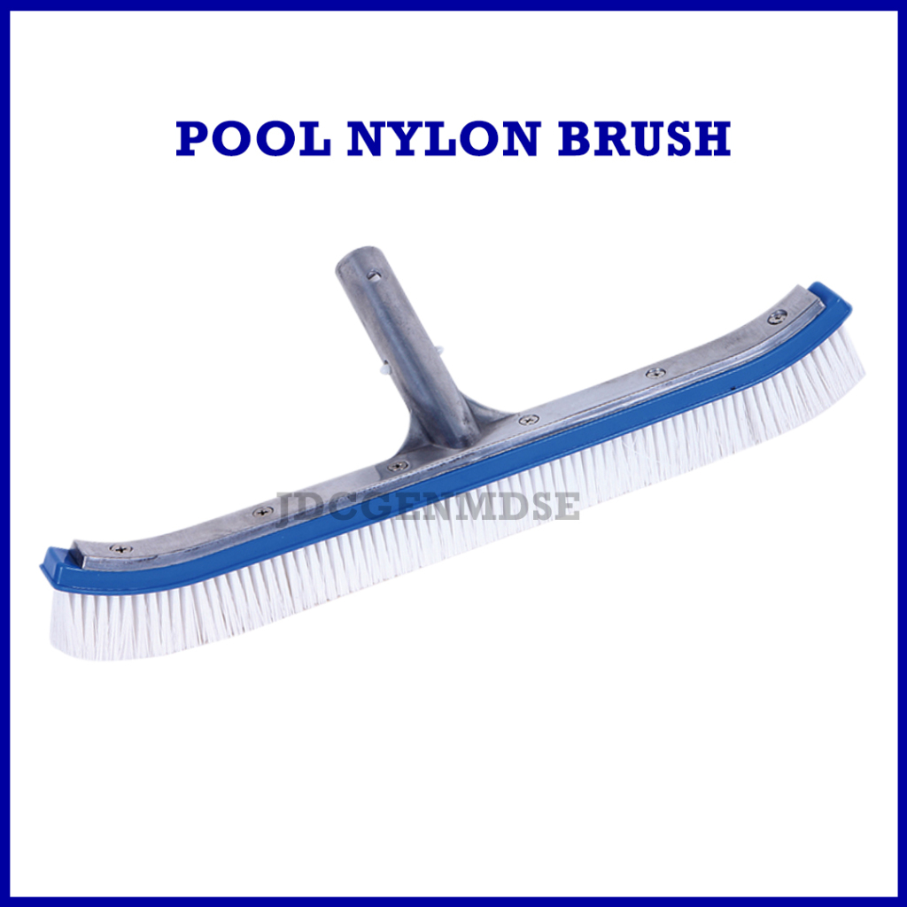 Swimming Pool Nylon Brush Heavy-Duty Curved Pool Cleaning Brush Nylon ...
