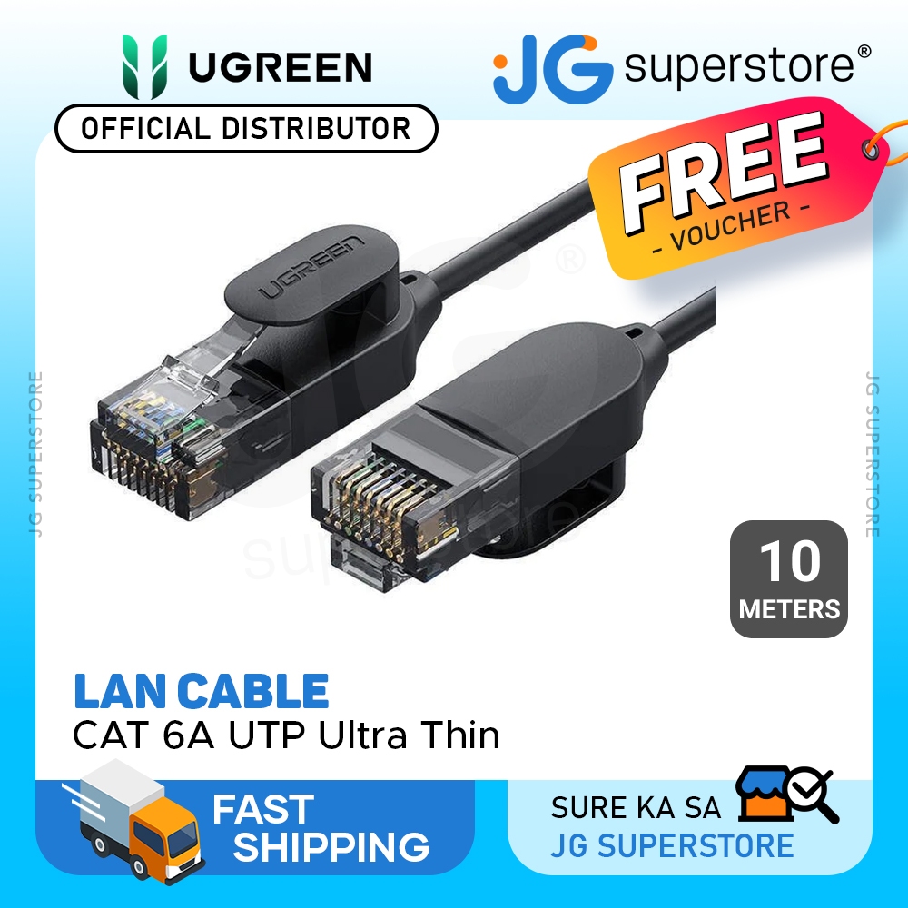 UGREEN CAT 6A UTP Ultra Thin Ethernet Cable RJ45 500MHz Gold-Plated ...
