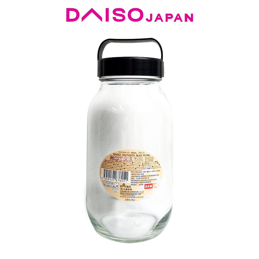 Daiso Glass Bottle in Black (900ml) | Shopee Philippines
