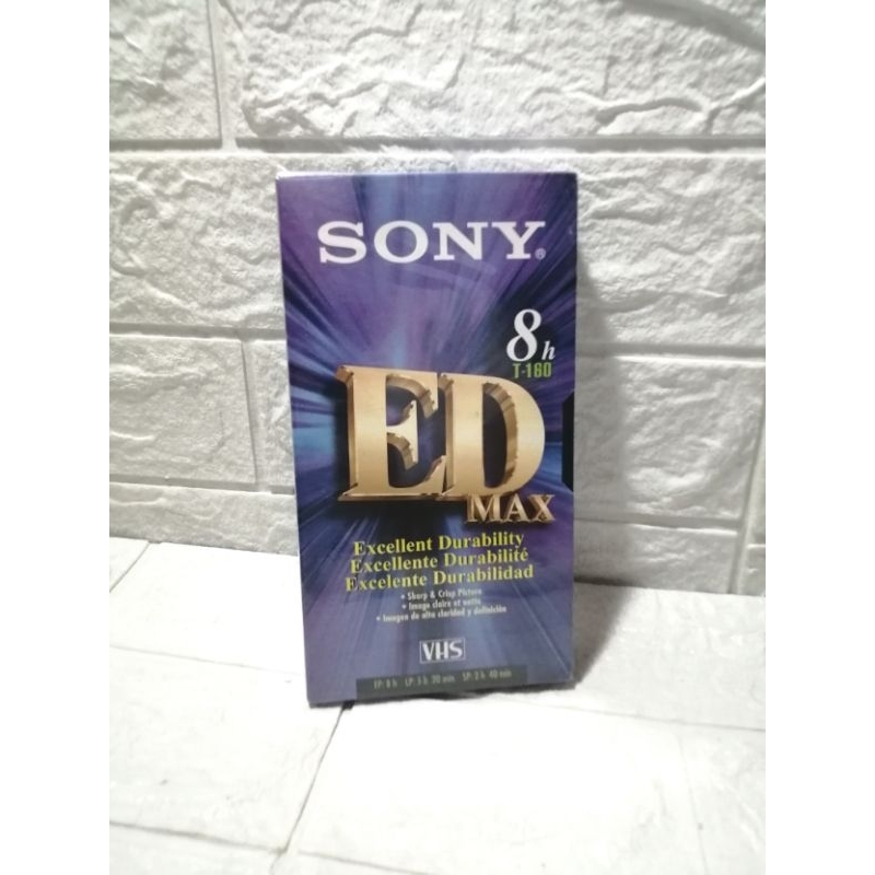Vintage SONY ED MAX 8h T-160EDE Collectible Blank VHS Tape ( Sealed ...