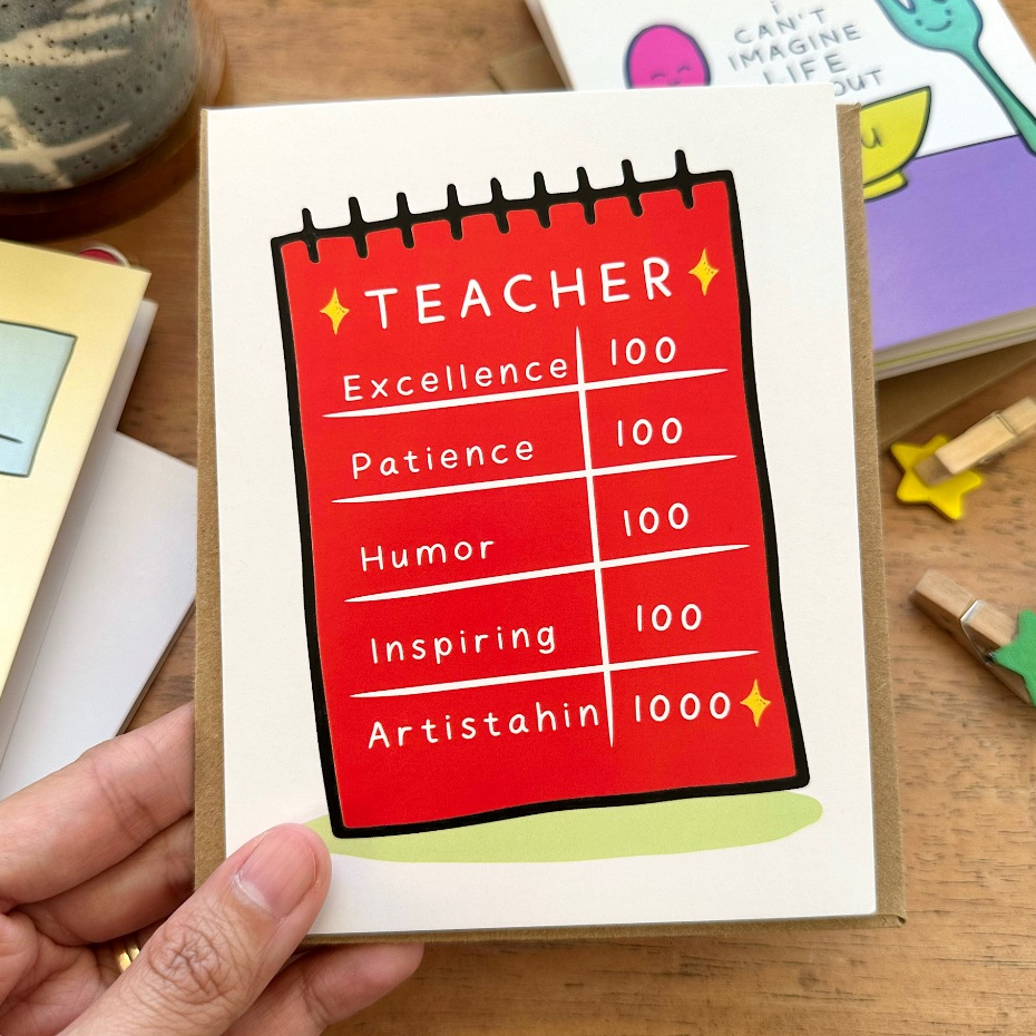 FUNNY Teacher Card - Teacher qualities criteria artistahin - Teacher's ...