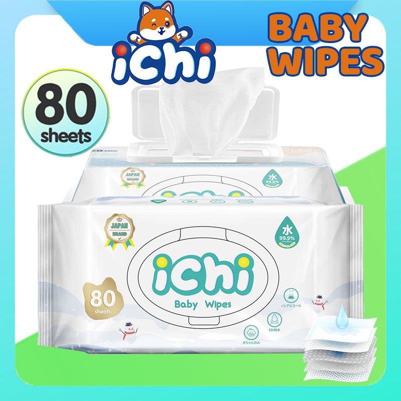 Ichi Baby Wipes 100sheets for Baby wipe for kid Tear-free formula Made ...