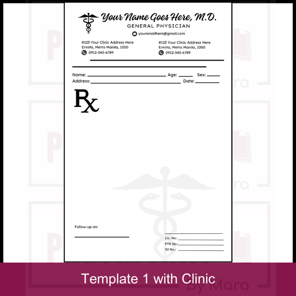 Generic and Customized Rx Pads, Med Cert, Referral Letter (100 leaves ...