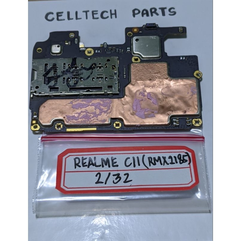 REALME C11 (RMX 2185) 2/32 MOTHERBOARD/LOGIC BOARD 100%ORIGINAL (PLUG ...