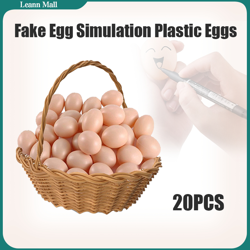 20Pcs Plastic Fake Egg Simulation Egg Encouraging Hen Laying Egg ...